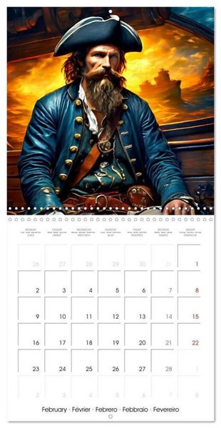 "Pirates - Exciting voyages in the Caribbean (Wall Calendar 2026 12 × ...