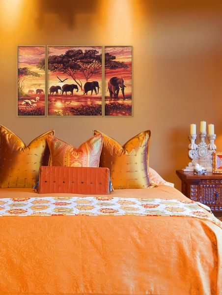 Schipper 609260455 - Malen nach Zahlen: Elefanten Karawane, 50 x 80 cm . Spielwaren | Orell Füssli