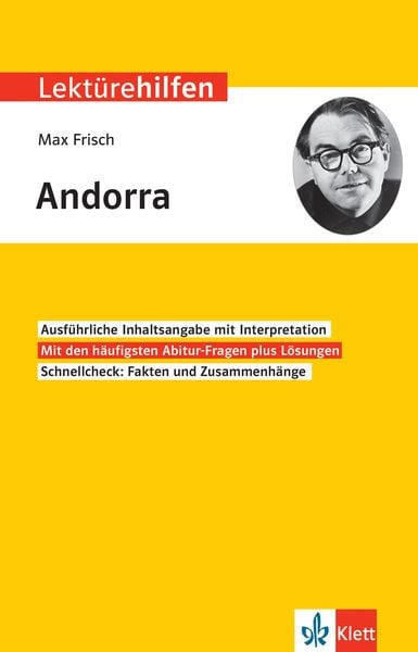 Lektürehilfen Max Frisch, Andorra - Nach Verlagen Schulbuch - 978-3-12 ...