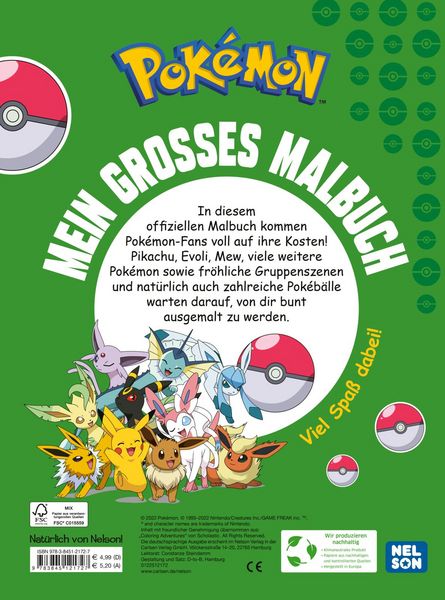 'Pokémon: Mein großes Malbuch' von '' - Buch - '978-3-8451-2172-7'