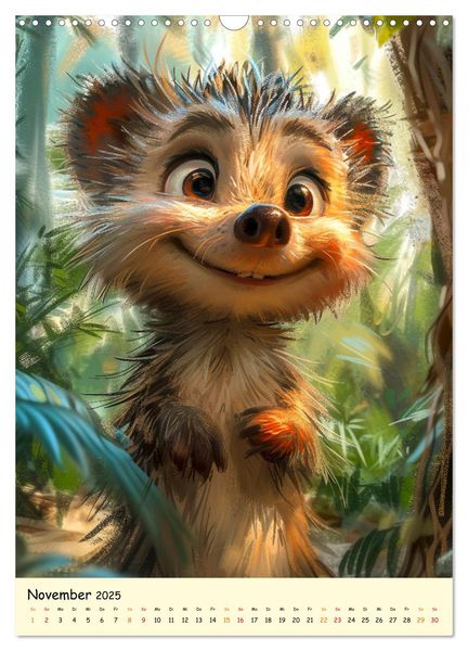 "Meine lustigen Tiere (Wandkalender 2025 DIN A3 hoch), CALVENDO ...