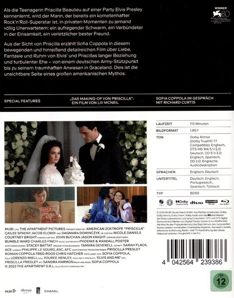 Priscilla (4K Ultra HD) (+ Blu-ray) als Blu-ray kaufen