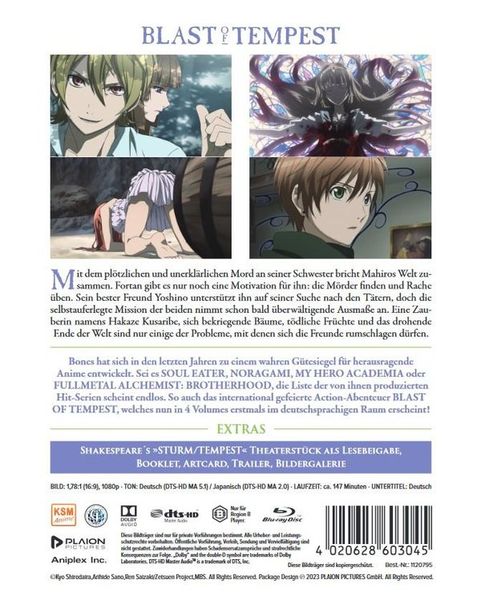 Blast of Tempest: Vol. 1 (Ep. 1-6) von Masahiro Andou - Blu-ray | Thalia