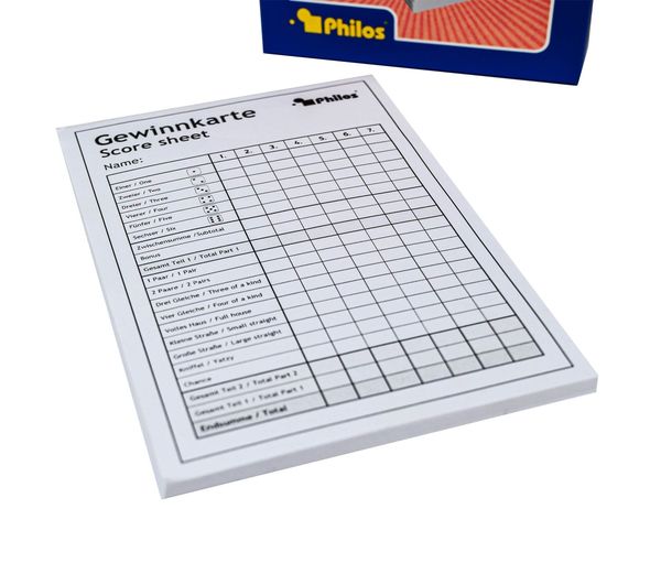 Philos 6692 - Yatzy, Spielblock, Gewinnkarten, 5er Packung kaufen ...