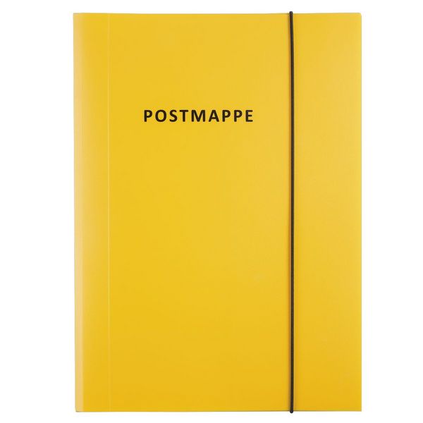 Idena Postmappe mit Gummizug PP gelb DIN A4, aus Kunststoff - Mappen ...