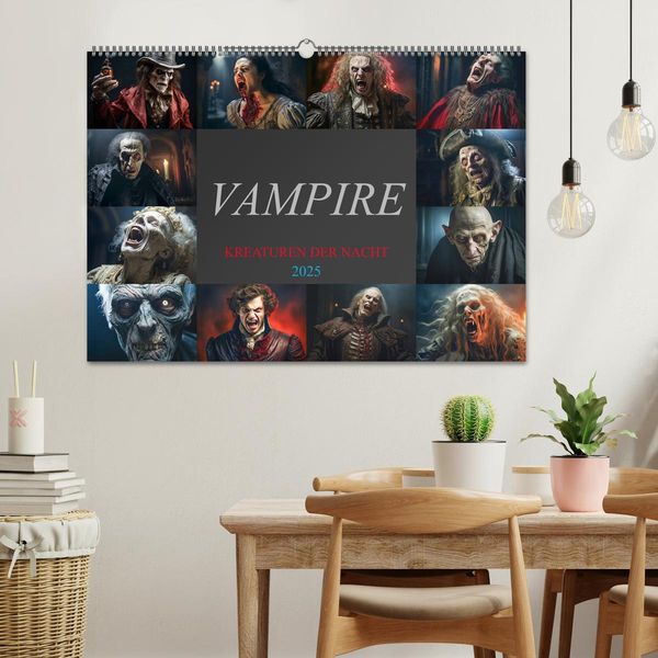 "Vampire - Kreaturen der Nacht (Wandkalender 2025 DIN A2 quer ...