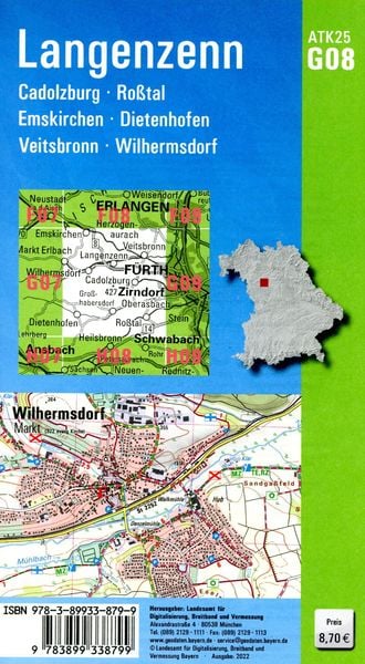 "ATK25-G08 Langenzenn (Amtliche Topographische Karte 1:25000)" online ...