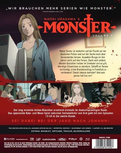 MONSTER - Volume 2 (Ep. 13-24) - Steelbook [2 BRs] von Masayuki Kojima ...