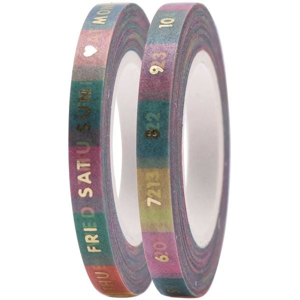 Tapes Schmal, Wochentage/Datum, Pastell - Schulbedarf - 4051271402082 ...