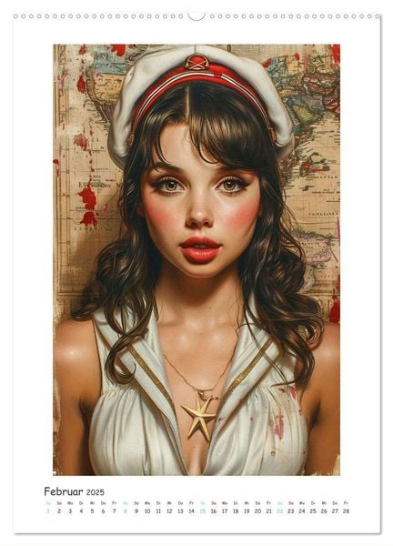 "PinUp Girls (Wandkalender 2025 DIN A2 hoch), CALVENDO Monatskalender" kaufen