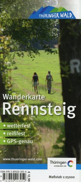 "Wanderkarte Rennsteig 1 : 25 000" online kaufen