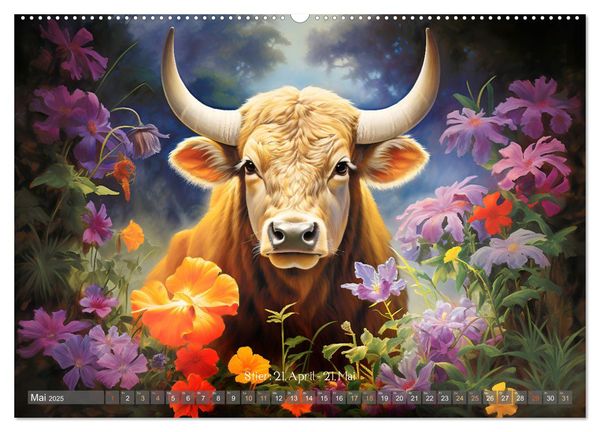 "Sternzeichen-Kalender - Galaktische Porträts mit Datum (hochwertiger ...