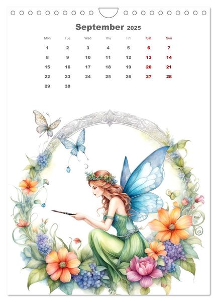 'The fairies (Wall Calendar 2025 DIN A4 portrait), CALVENDO 12 Month ...