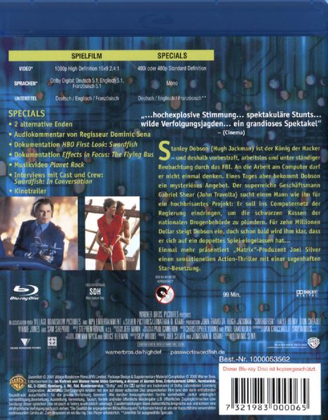 Passwort: Swordfish als Blu-ray kaufen