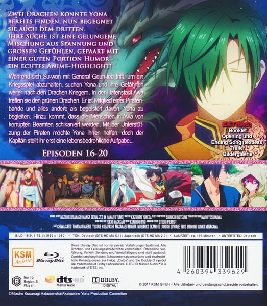 Akatsuki No Yona - Prinzessin der Morgendämmerung - Volume 4 (Episoden 16-20) von Kazuhiro ...