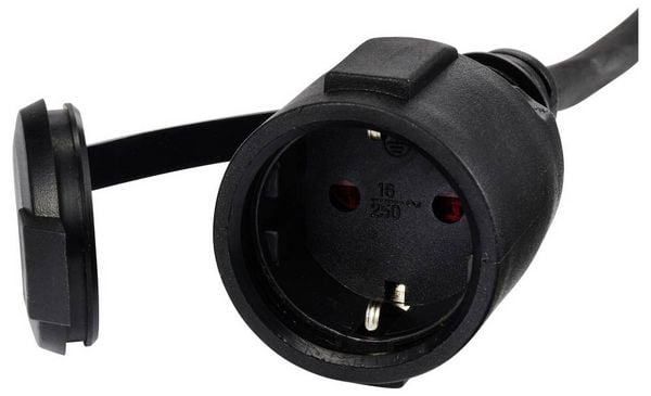 Sygonix SY-6728134 Strom Verlängerungskabel 16 A Schwarz 1 m H07RN-F 3G ...