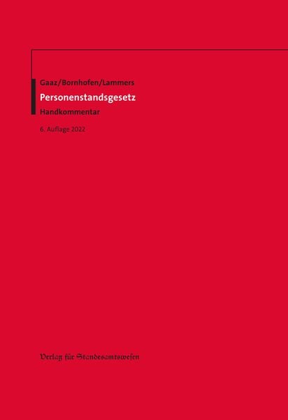 "Personenstandsgesetz" online kaufen