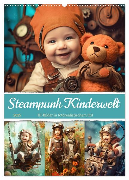 "Steampunk Kinderwelt (Wandkalender 2025 DIN A2 hoch), CALVENDO ...