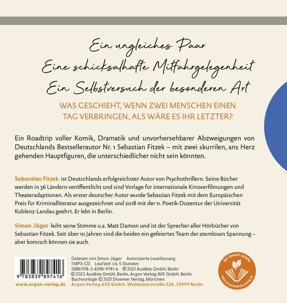 "Der erste letzte Tag" als Hörbuch-CD kaufen