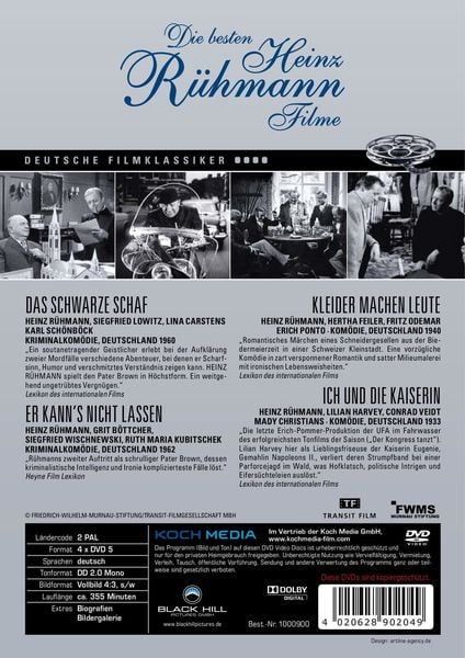 Heinz Rühmann - Die besten Heinz Rühmann Filme [4 DVDs] als DVD kaufen