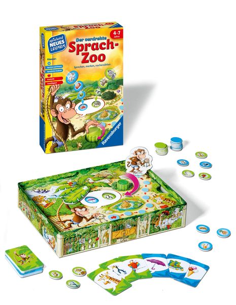 'Ravensburger 24945 - Der verdrehte Sprach-Zoo, Lernspiel ...