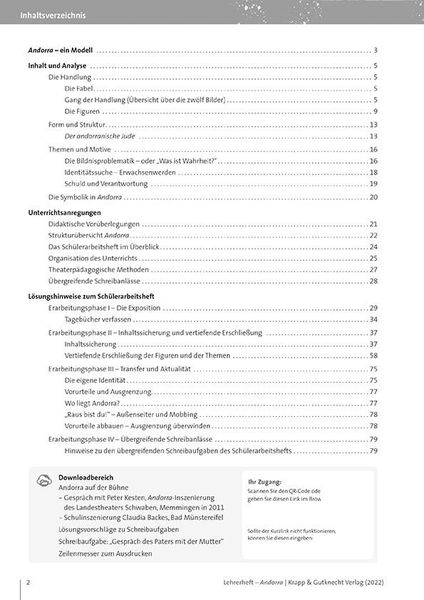 'Andorra - Max Frisch - Lehrerheft' - 'Bücher' Schulbuch - '978-3-96323 ...