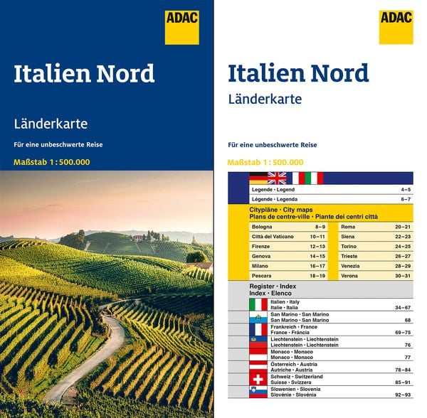 'ADAC Länderkarte Italien Nord 1:500.000' von '' - Buch - '978-3-8264-2288-1'