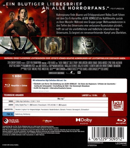 Alien - Romulus von Fede Alvarez - Blu-ray | Thalia