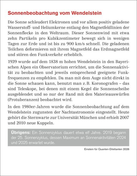 "Einstein für Quanten-Dilettanten Tagesabreißkalender 2026 - Ein ...