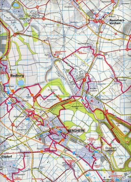 "Radwanderkarte BVA Die schönsten Radtouren im Rhein-Erft-Kreis 1:50 ...