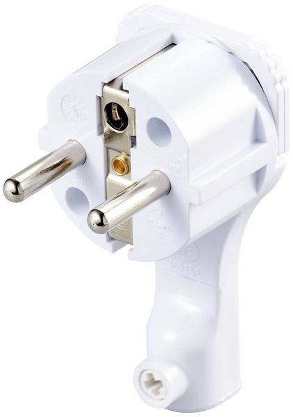 Sygonix SY-5598172 Schutzkontakt-Flachstecker Kunststoff 250 V/AC Weiß ...
