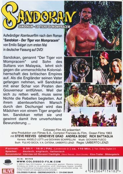 Sandokan von Umberto Lenzi, Steve Reeves, Genevieve Grad, Rik Battaglia ...