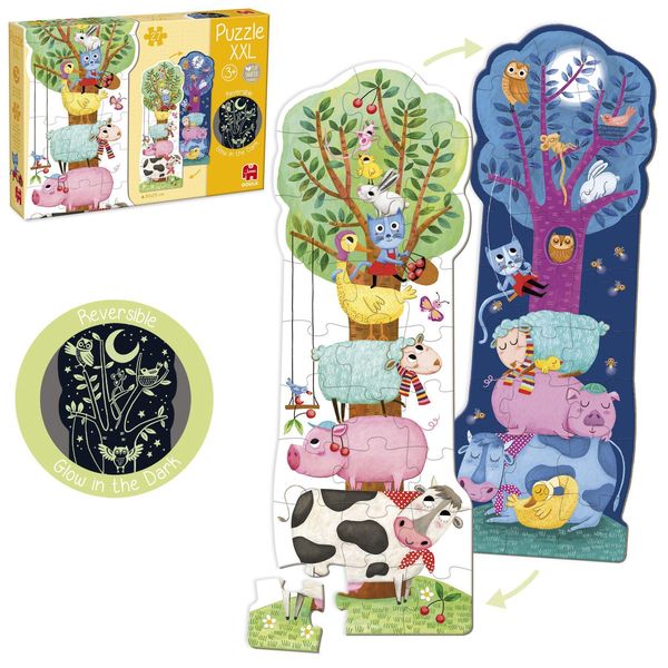 'Goula 50217 - Farm Day & Night, Bauernhof Tag & Nacht, Leuchtpuzzle ...