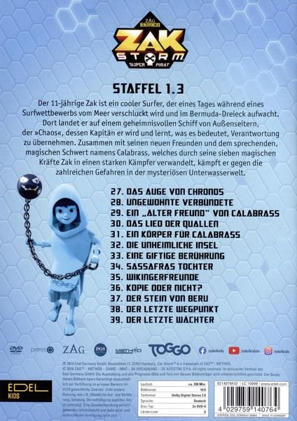Zak Storm - Staffel 1.3 - Die DVD zur TV-Serie [2 DVDs] - DVD | Thalia