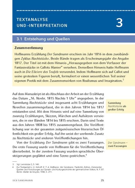 'Der Sandmann von E.T.A. Hoffmann - Textanalyse und Interpretation ...