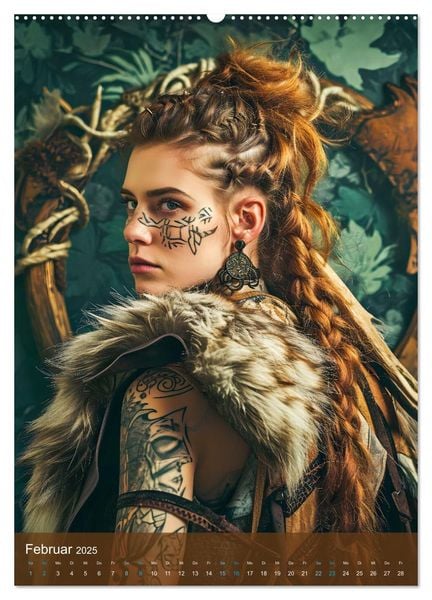 "Wikinger - Erbe der Walküren als moderne Wikingerfrau (Wandkalender ...