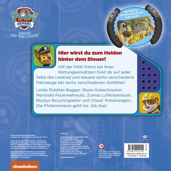 'PAW Patrol: Achtung, fertig, los! Lenke 6 Fahrzeuge!' von 'Panini ...