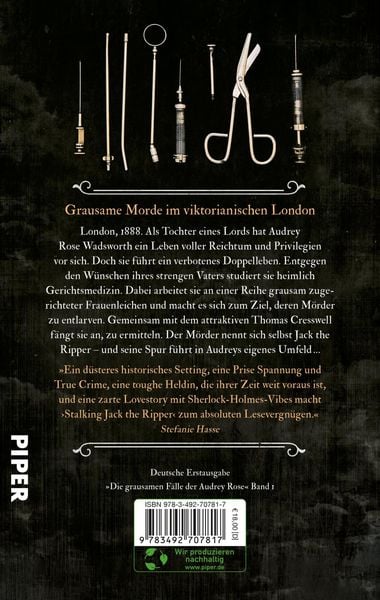 'Stalking Jack the Ripper' von 'Kerri Maniscalco' - Buch - '978-3-492 ...