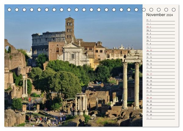 'Rom - Die Ewige Stadt (Tischkalender 2024 DIN A5 quer), CALVENDO ...