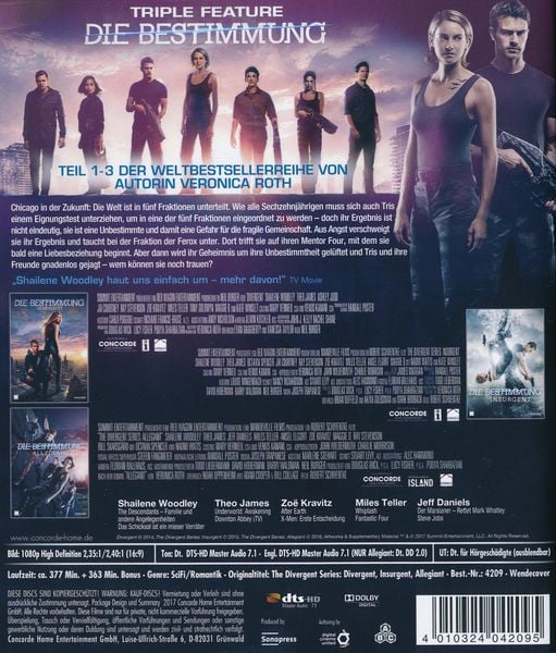 Die Bestimmung - Triple Feature [3 BRs] als Blu-ray kaufen