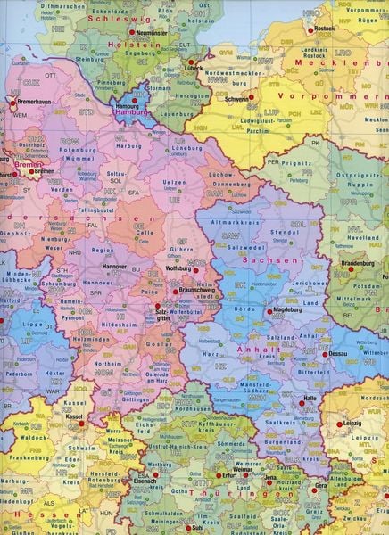 'Kraftfahrzeug-Kennzeichenkarte Deutschland' von '' - Buch - '978-3 ...