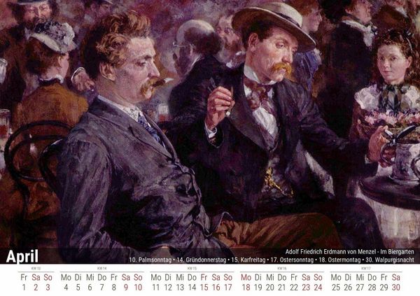 'Adolf Friedrich Erdmann von Menzel 2022 - Timokrates Kalender ...