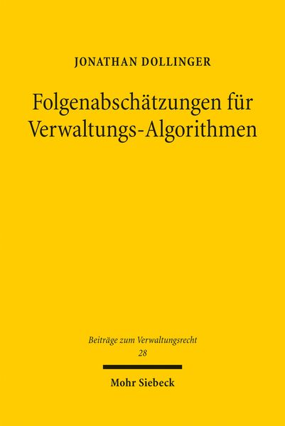 "Folgenabschätzungen für Verwaltungs-Algorithmen" online kaufen