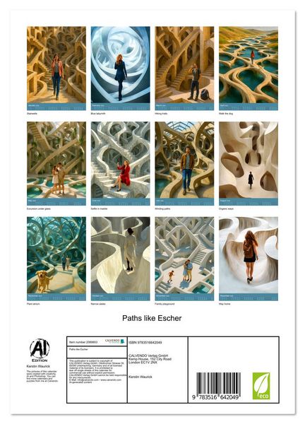 Paths like Escher (Wall Calendar 2026 DIN A4 portrait), CALVENDO 12 ...