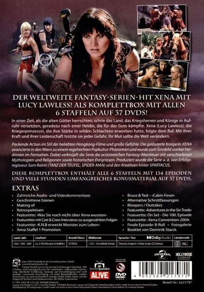 Xena - Die Kriegerprinzessin - Die komplette Serie (Alle 6 Staffeln ...