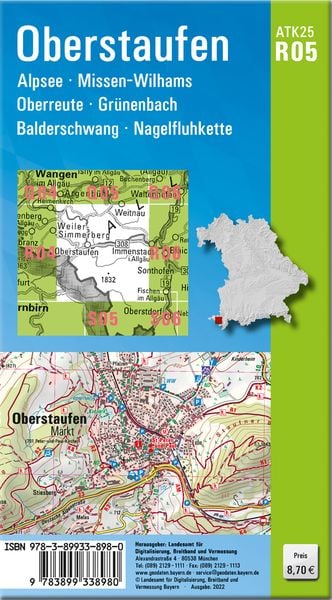 "ATK25-R05 Oberstaufen (Amtliche Topographische Karte 1:25000)" online ...