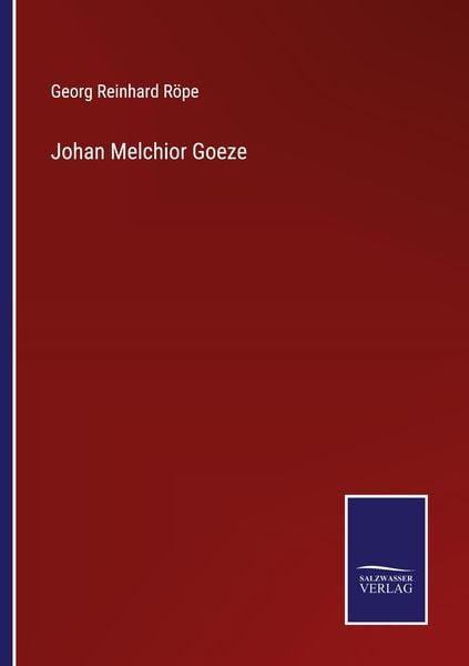 "Johan Melchior Goeze" online kaufen