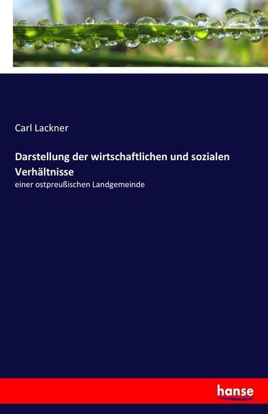 "Darstellung der wirtschaftlichen und sozialen Verhältnisse" online kaufen