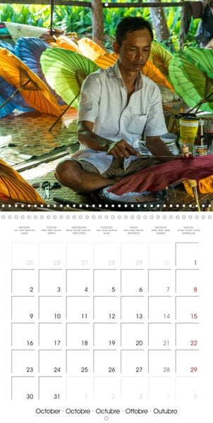 'Burma - Myanmar (Wall Calendar 2023 300 × 300 mm Square)' - 'Kalender'