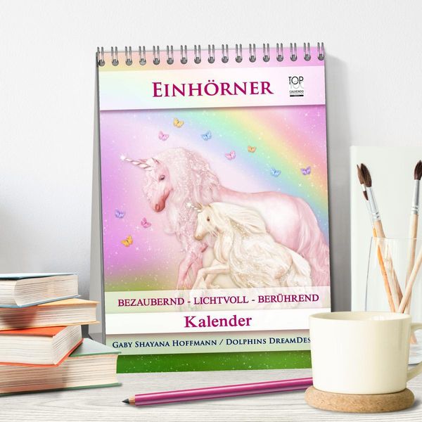 "Einhörner - Kalender (Tischkalender 2025 DIN A5 hoch), CALVENDO ...